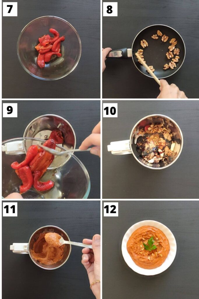 Muhammara - Middle Eastern roasted red pepper and walnut dip