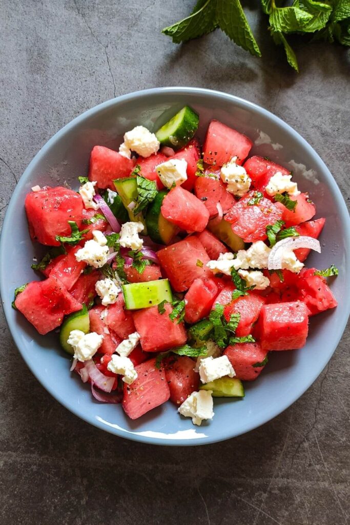 Greek watermelon feta salad - A delicious and refreshing summer salad