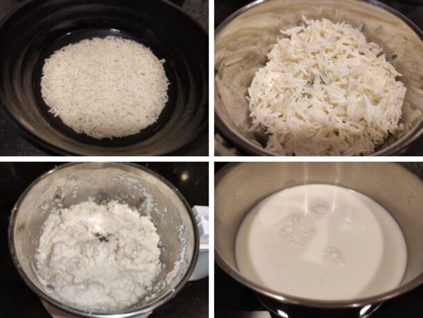 Easy recipe of Indian rice pudding-Phirni. Egg-free and no bake dessert.