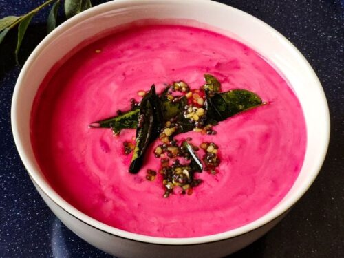 Beetroot Raita - Under 15 minutes tasty vegetarian recipe