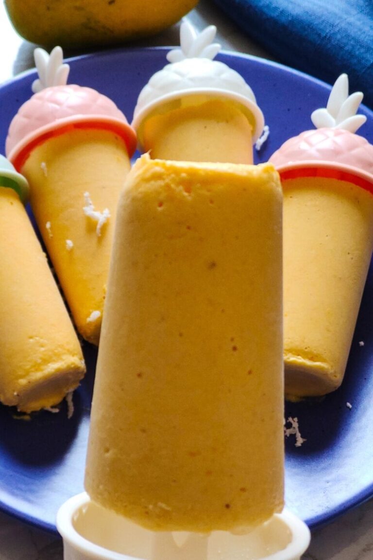 Tropical Popsicle - an easy vegan frozen dessert for summers