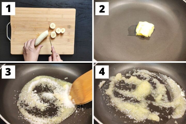 Pan fried banana