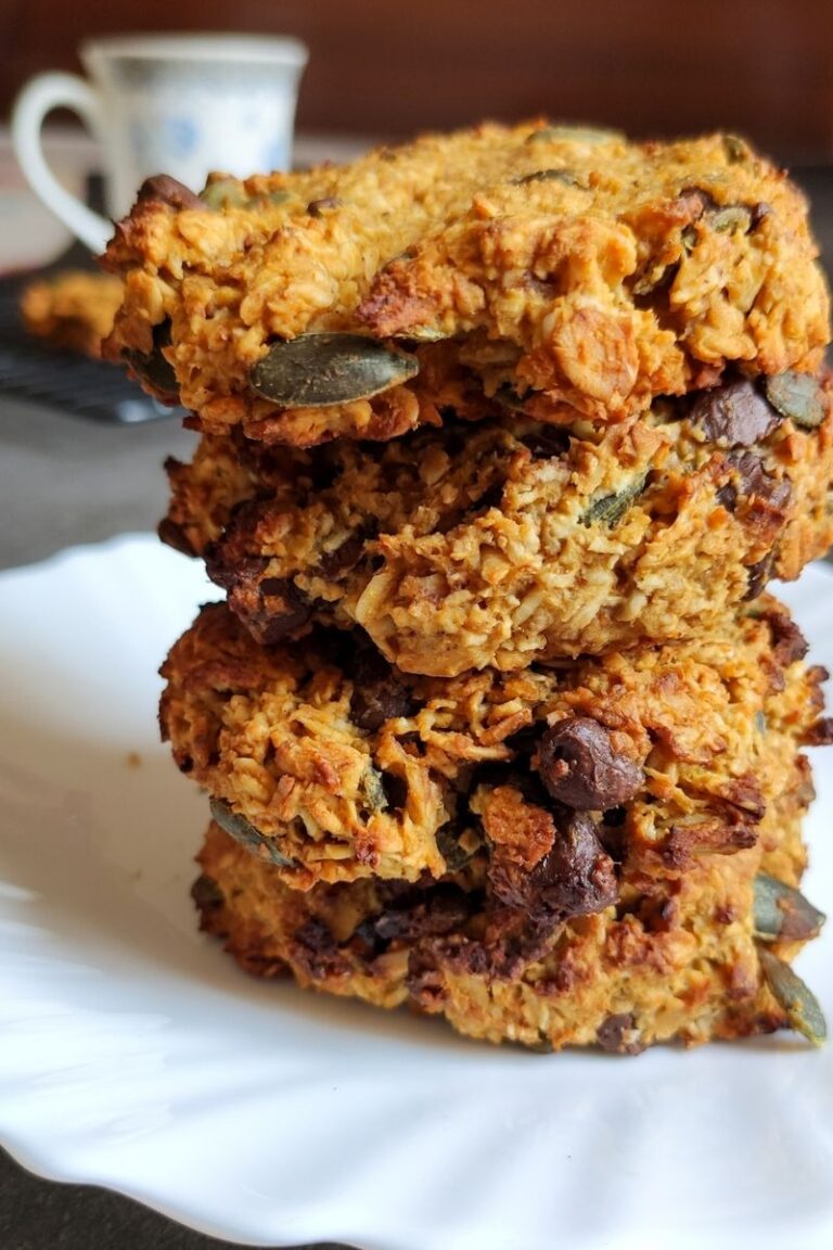 Healthy pumpkin oatmeal cookies - Easy flourless vegan pumpkin cookies