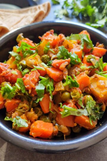 Aloo matar gajar - A simple and delicious Indian recipe