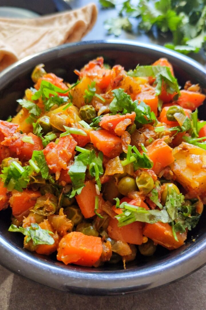 Aloo matar gajar - A simple and delicious Indian recipe