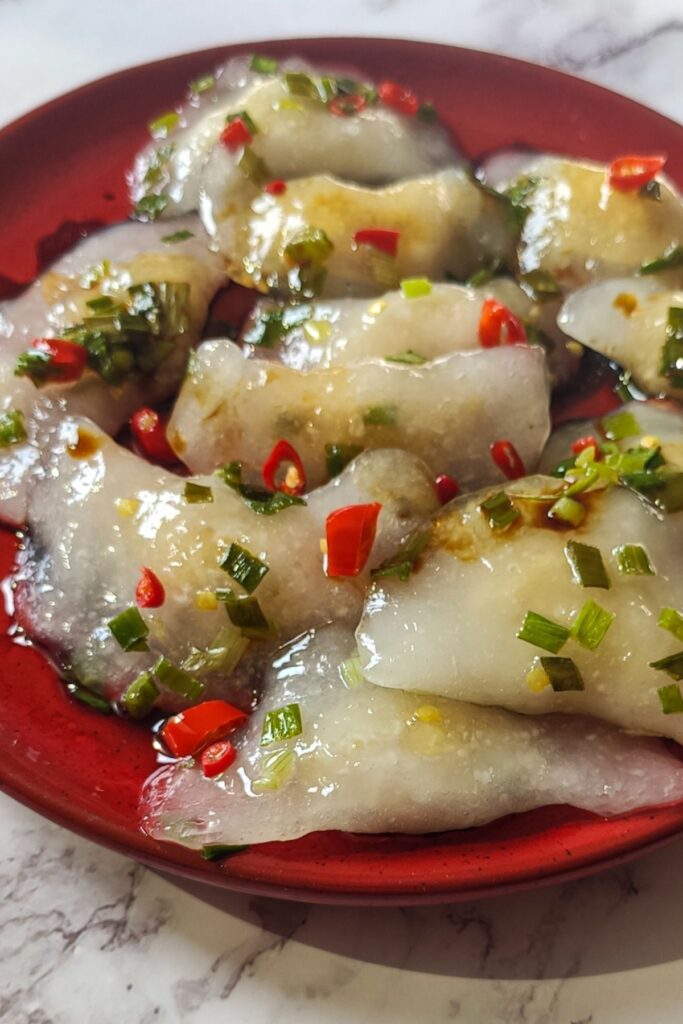 Banh bot loc chay- Vegan and gluten-free dumplings from Vietnam