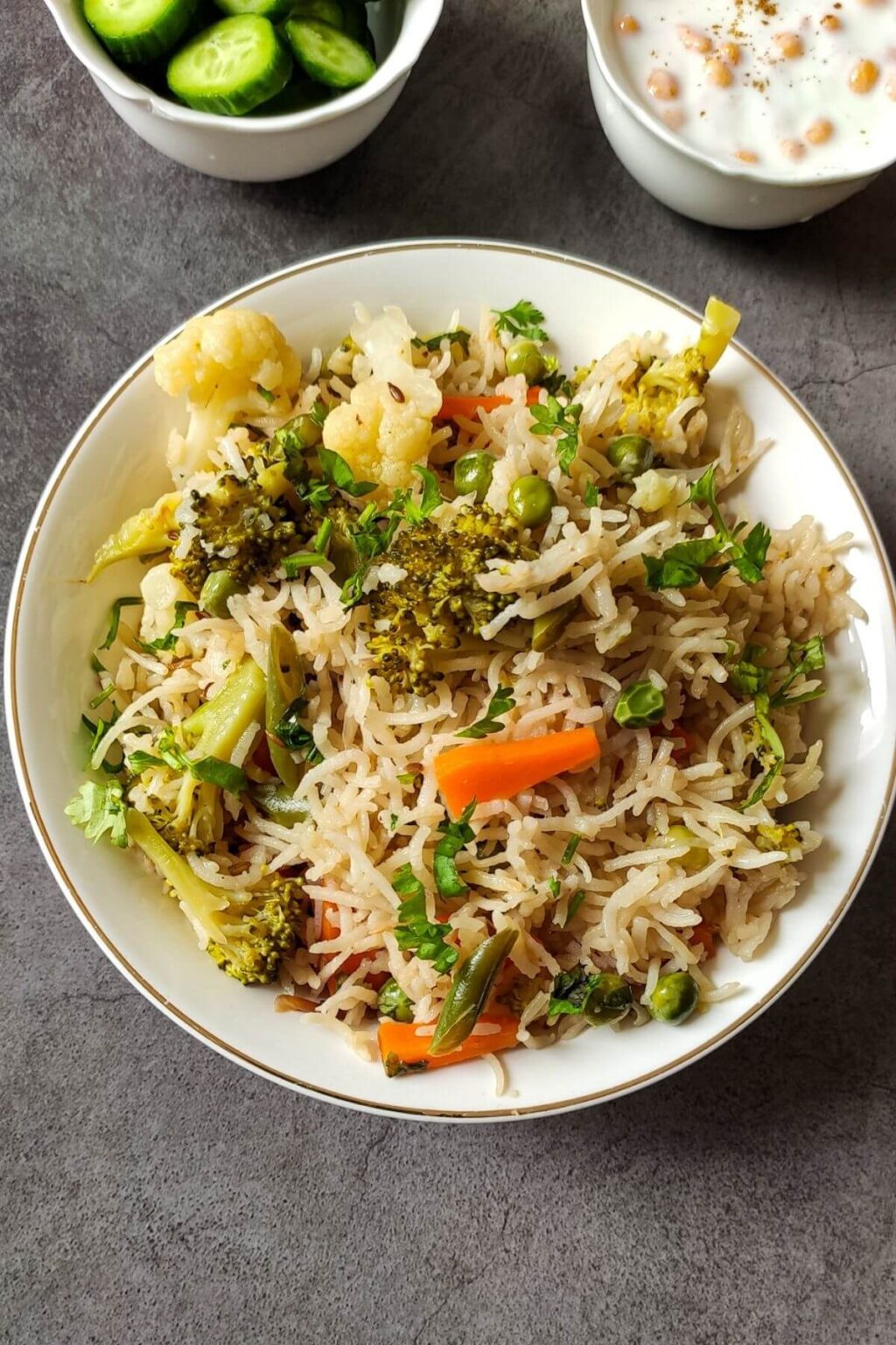 Vegetable rice - Vegetable pulao - A delicious Indian rice recipe