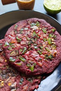 Beetroot Chilla - savory beet pancakes from India