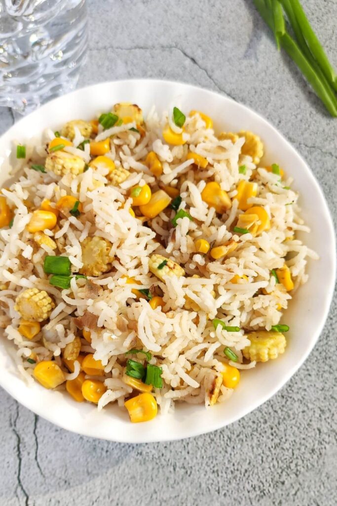 Corn fried rice - 20 minutes recipe