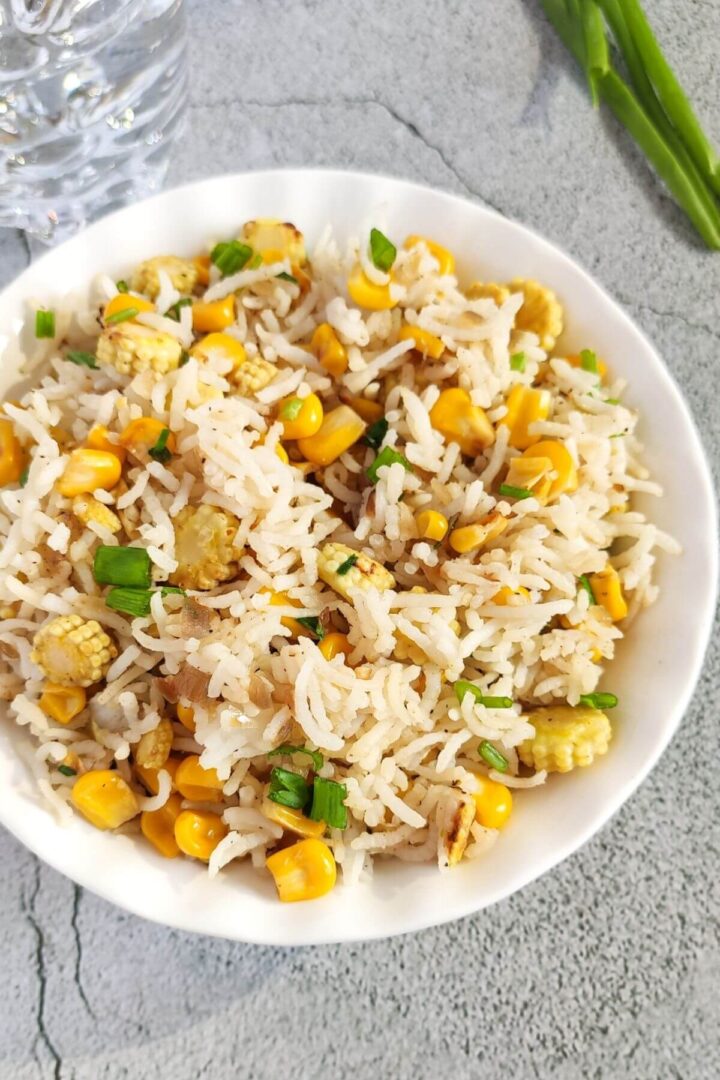 Corn fried rice - 20 minutes recipe