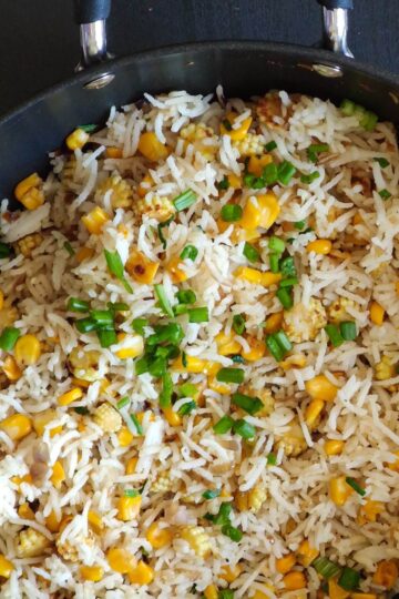 Corn fried rice - 20 minutes recipe