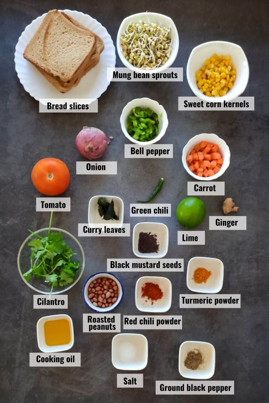 Bread upma (Bread poha)