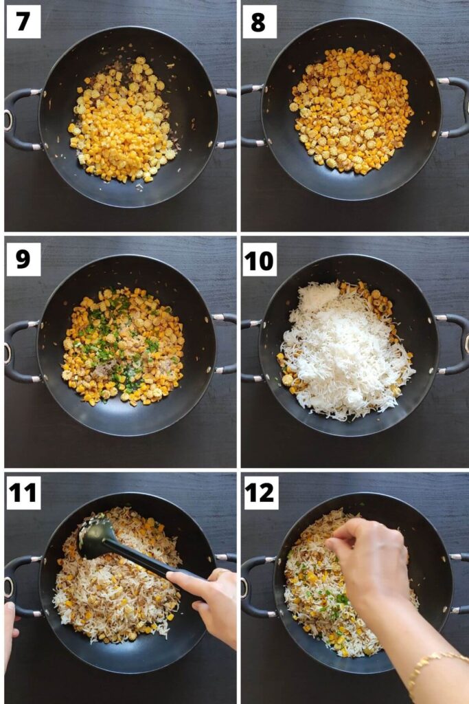 Corn fried rice - 20 minutes recipe