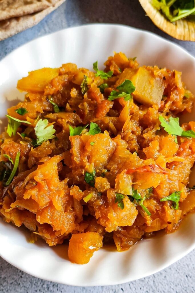 Indian style curried turnips - Shalgam ki sabzi