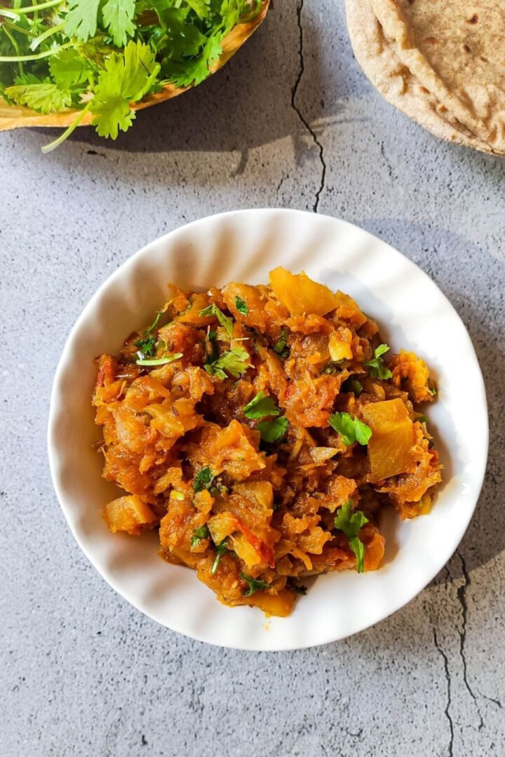 Indian style curried turnips - Shalgam ki sabzi