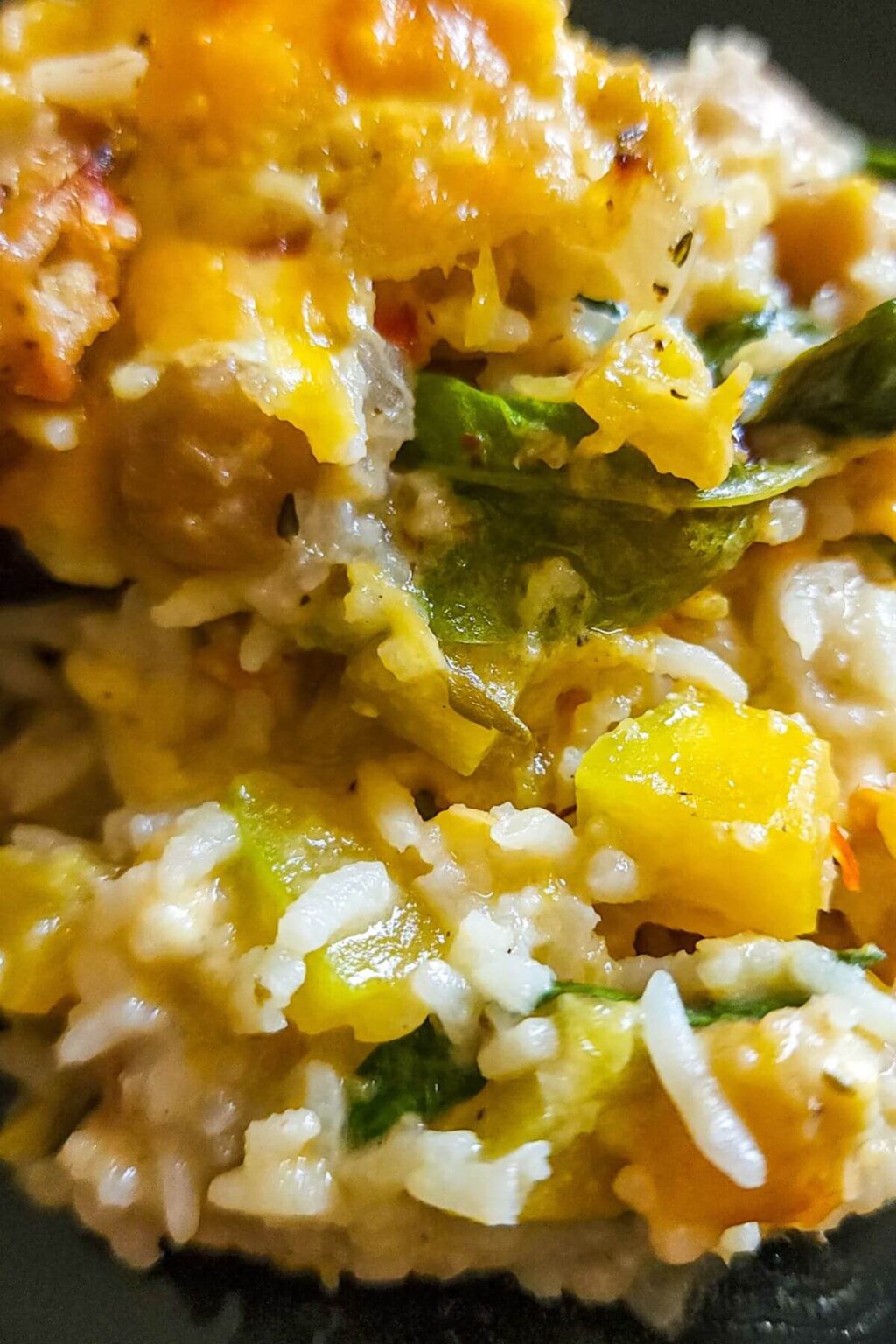 Savory pumpkin rice casserole