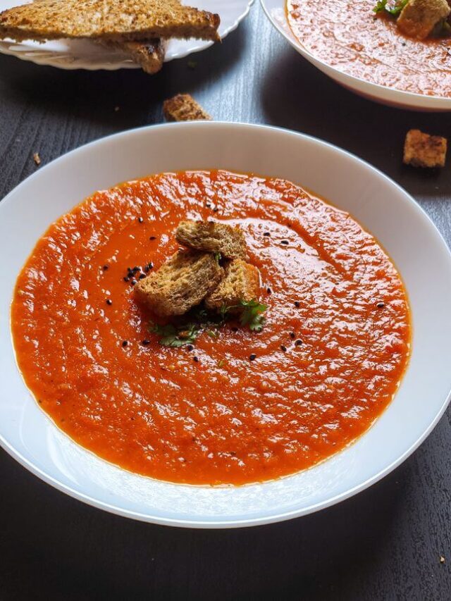 Roasted Red Pepper And Tomato Soup Greenbowl2soul