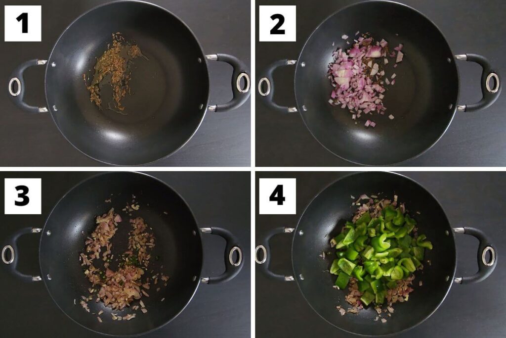 Aloo Shimla mirch (Indian style capsicum with potatoes)