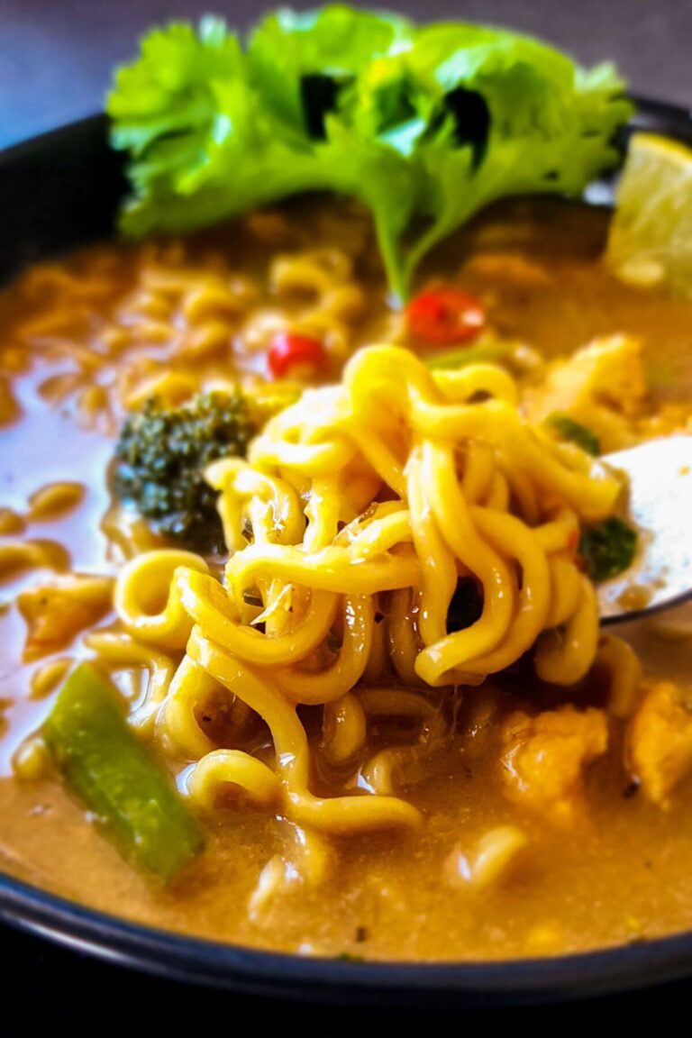 Thai red curry noodle soup