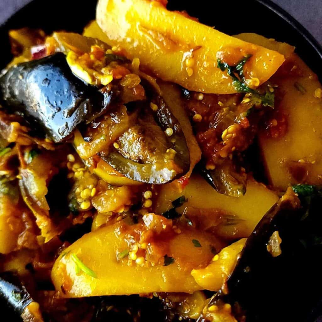 Aloo Baingan- potato and eggplant curry