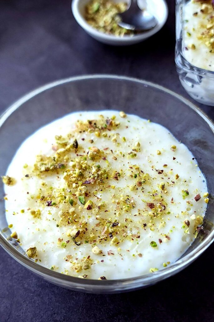 Lebanese rice pudding (Riz Bi Haleeb) - Greenbowl2soul
