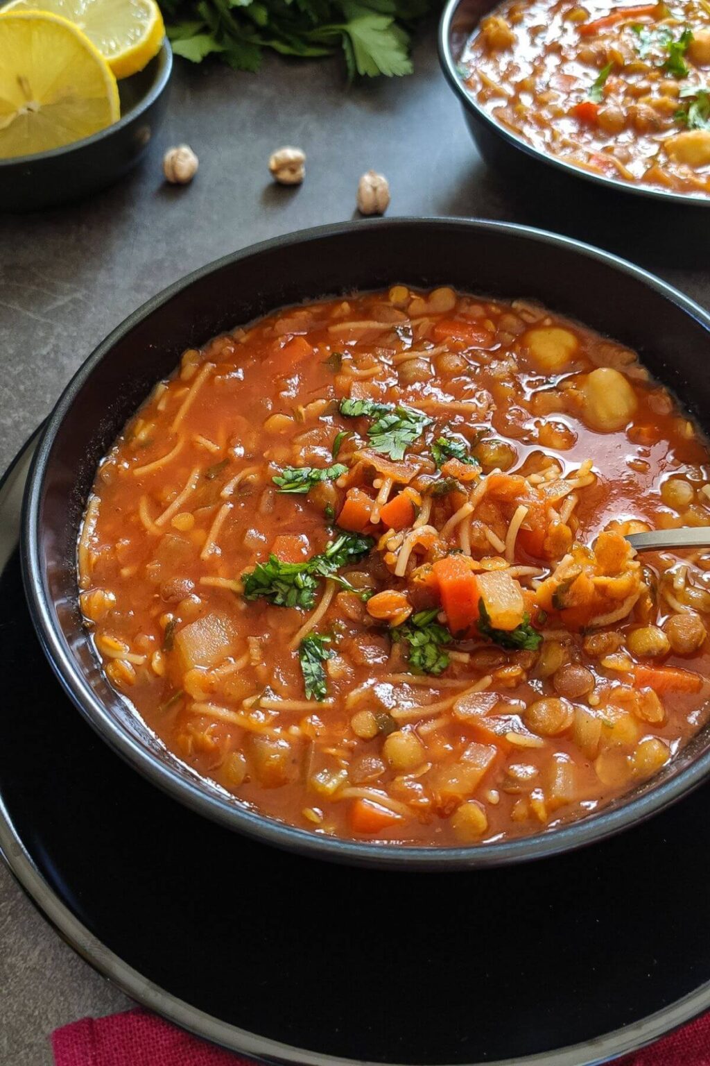Harira (Vegetarian Moroccan soup)