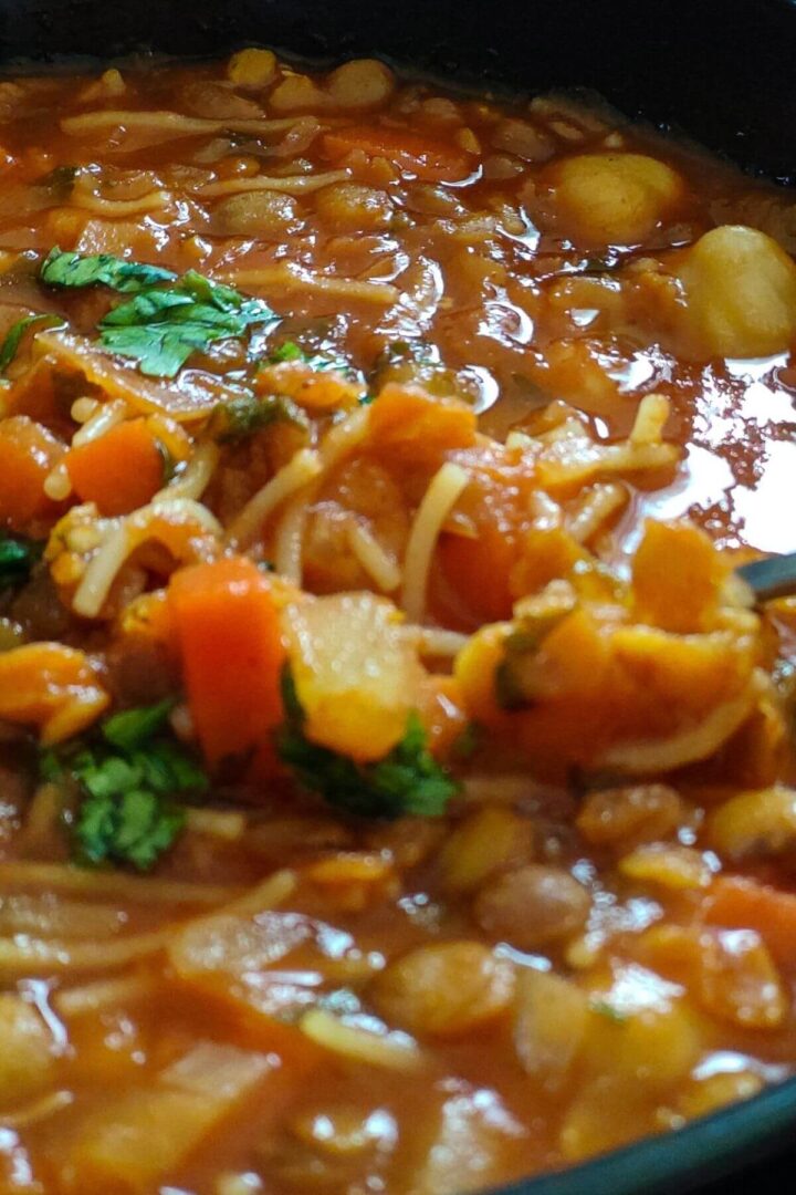 Harira (Vegetarian Moroccan soup)