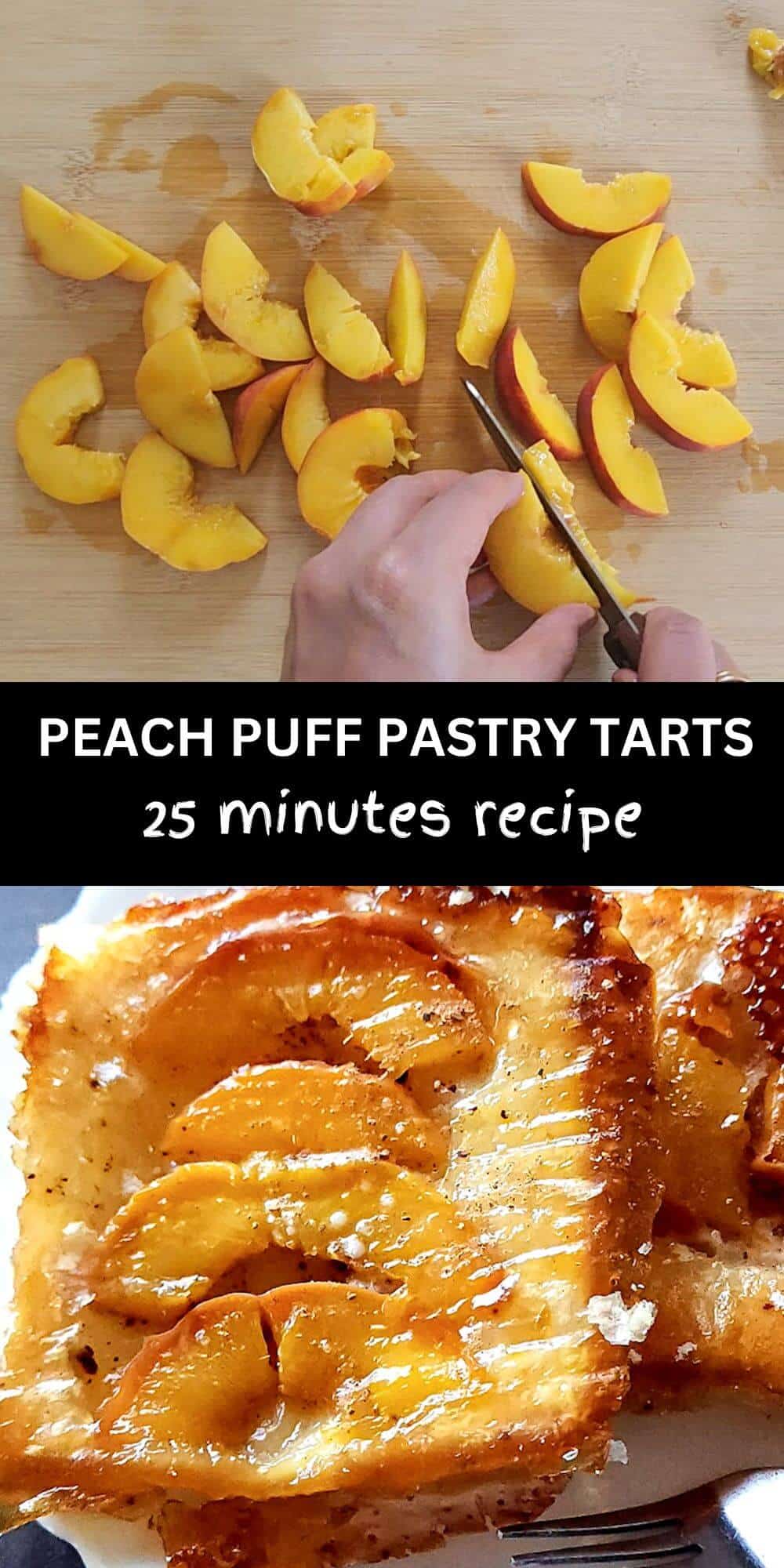 Peach upside down puff pastry - Greenbowl2soul