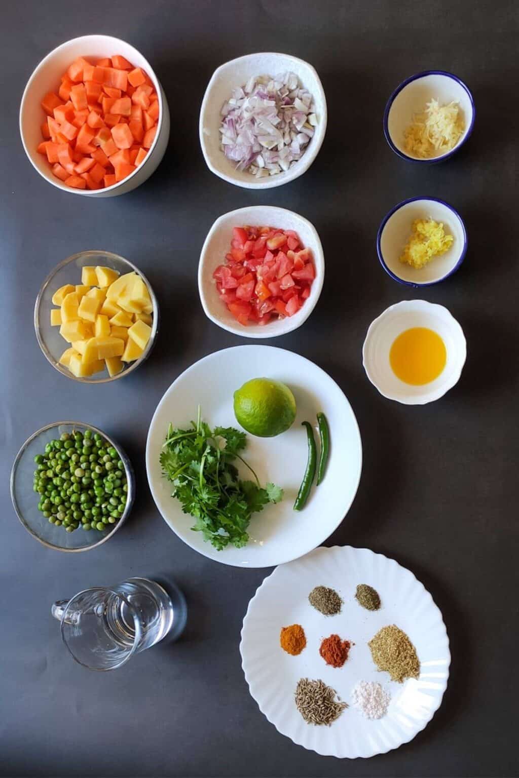 Aloo matar gajar - A simple and delicious Indian recipe