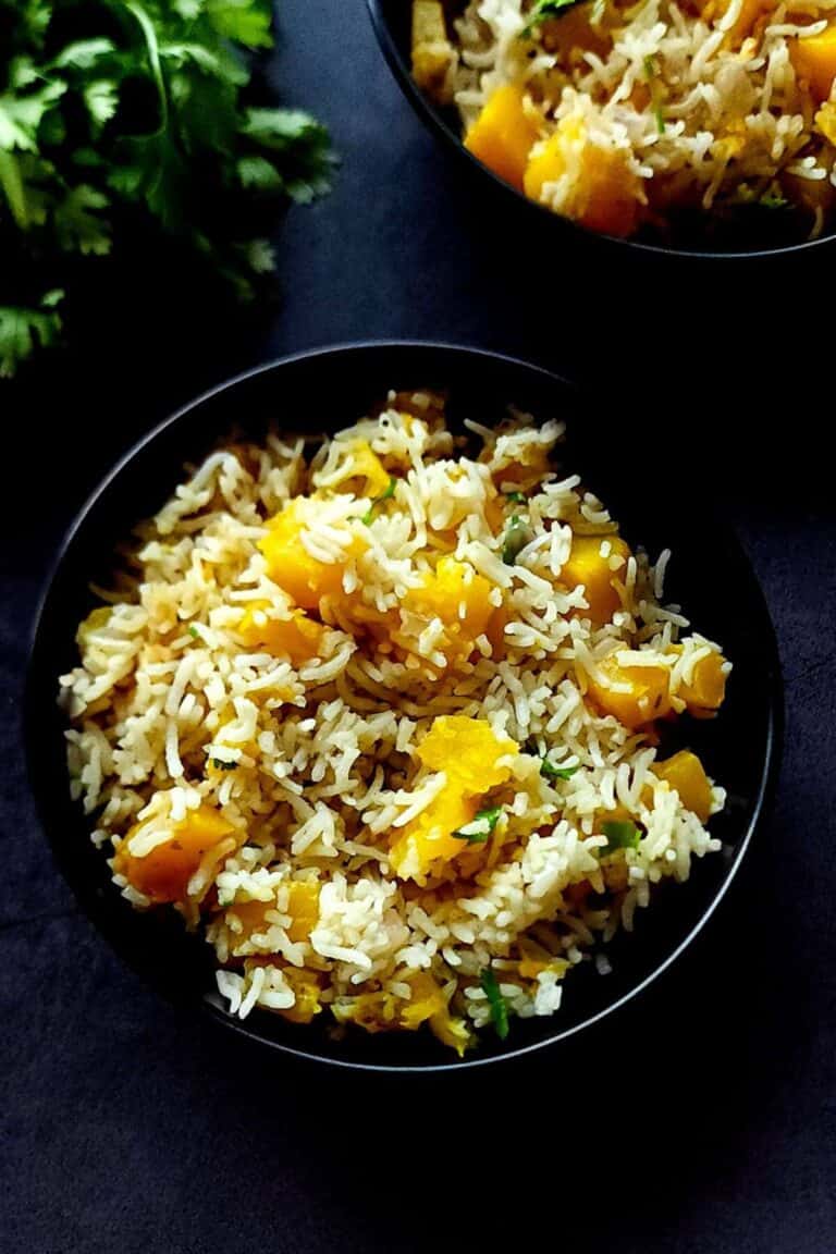 Pumpkin rice with coconut milk - Greenbowl2soul