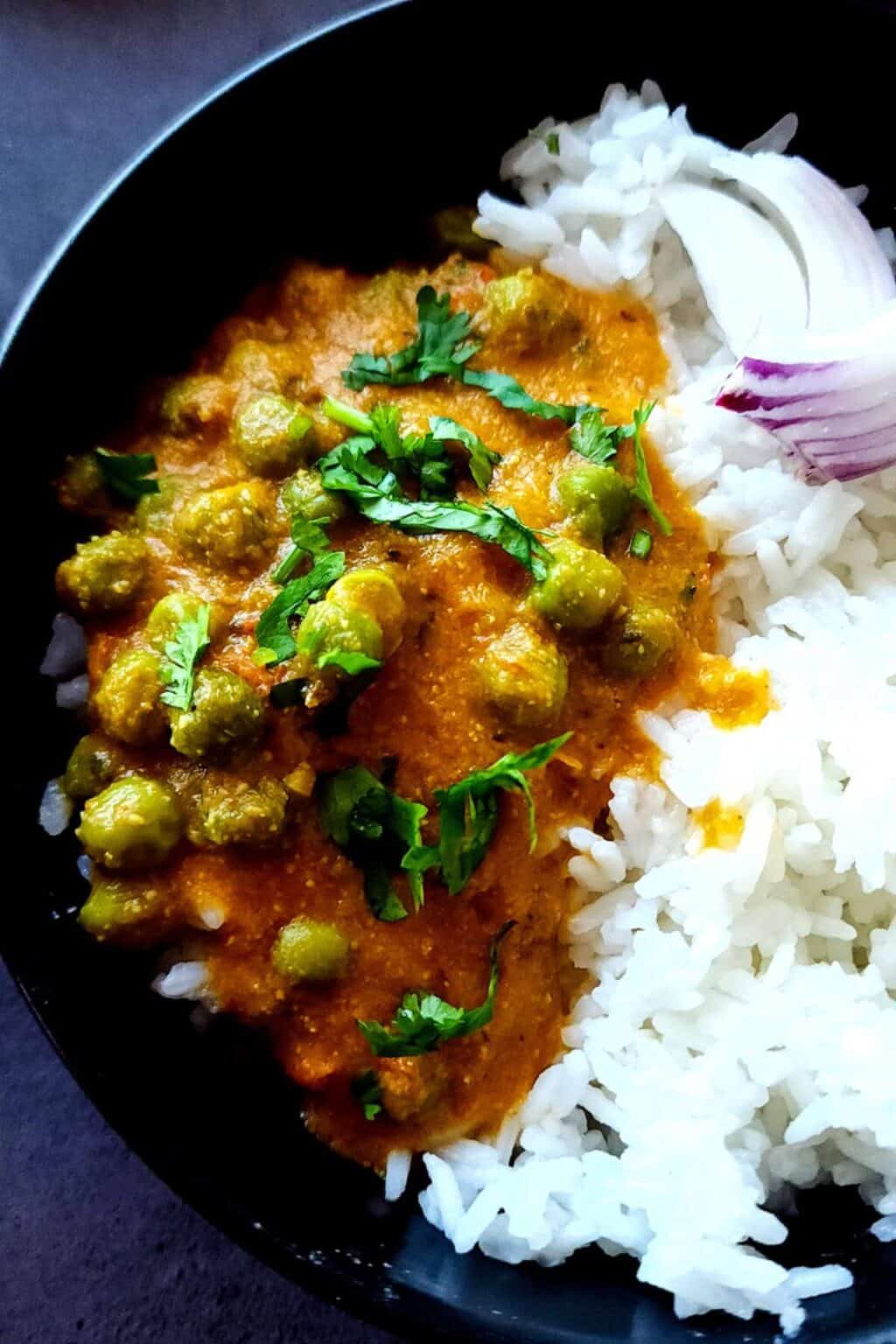 Indian green pea curry - Greenbowl2soul