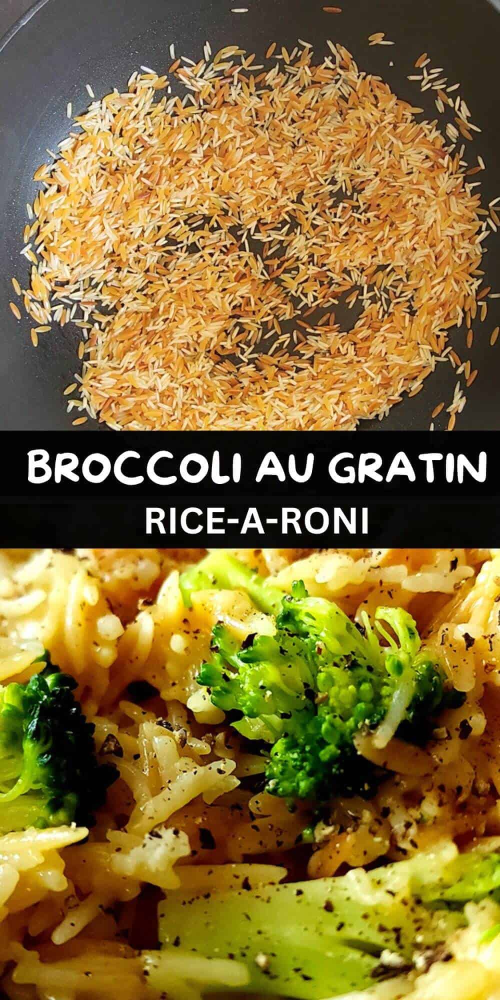 Broccoli au gratin rice a roni- Greenbowl2soul