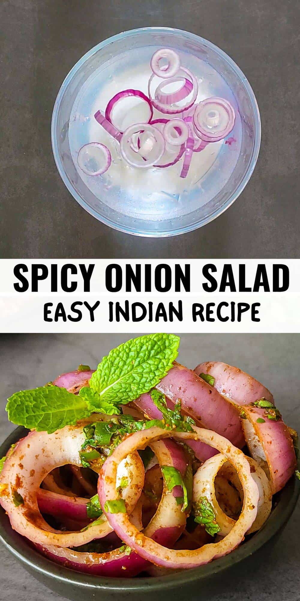 Indian onion salad- laccha pyaz - Greenbowl2soul